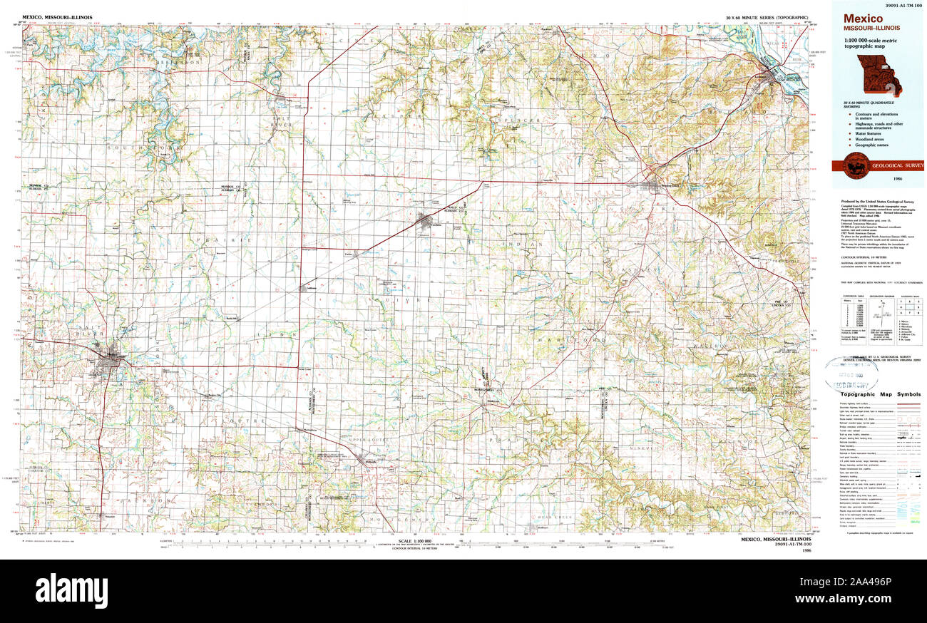 Mexico map topographical hi-res stock photography and images - Alamy