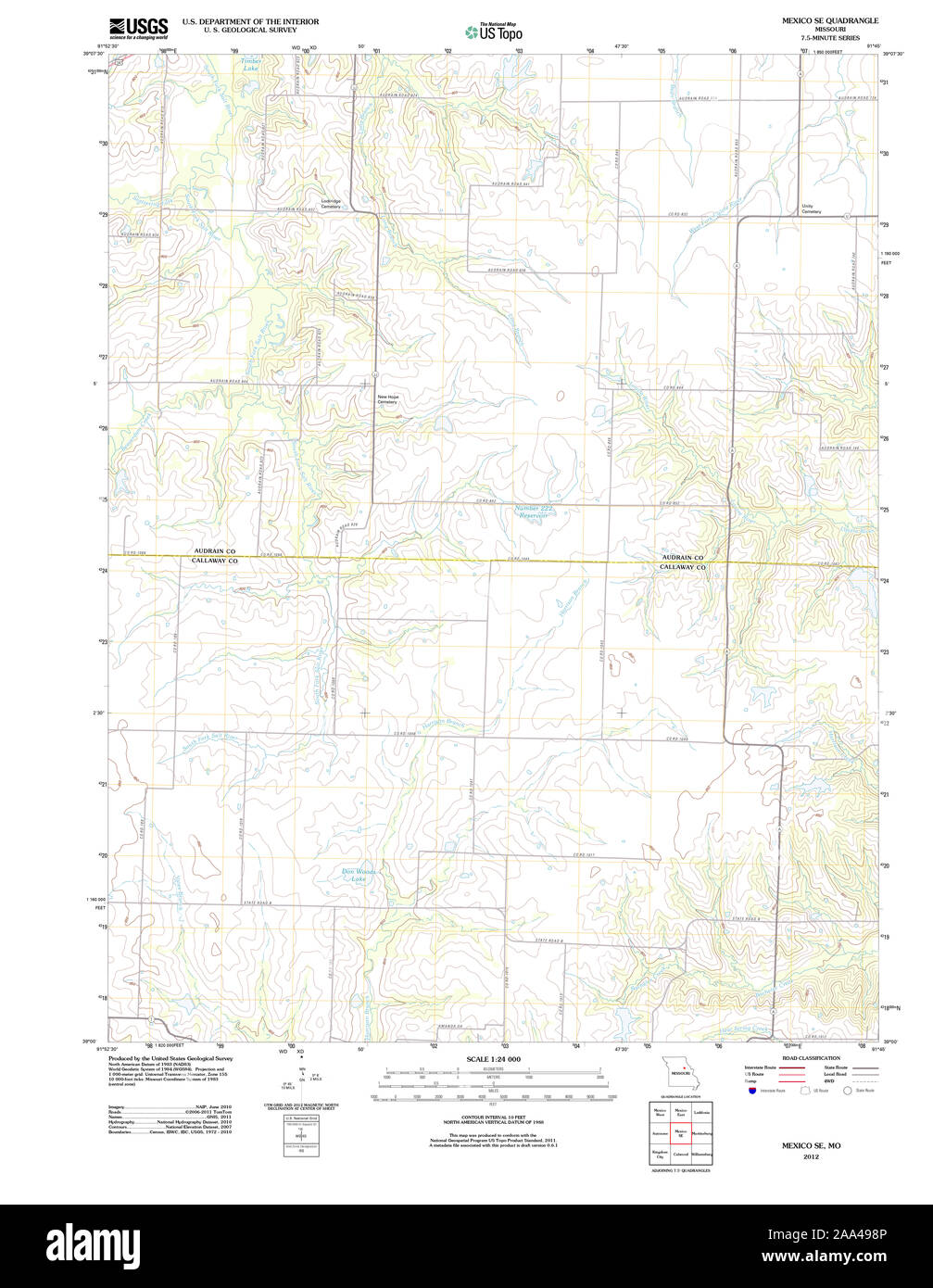 Map of mexico missouri Cut Out Stock Images & Pictures - Alamy