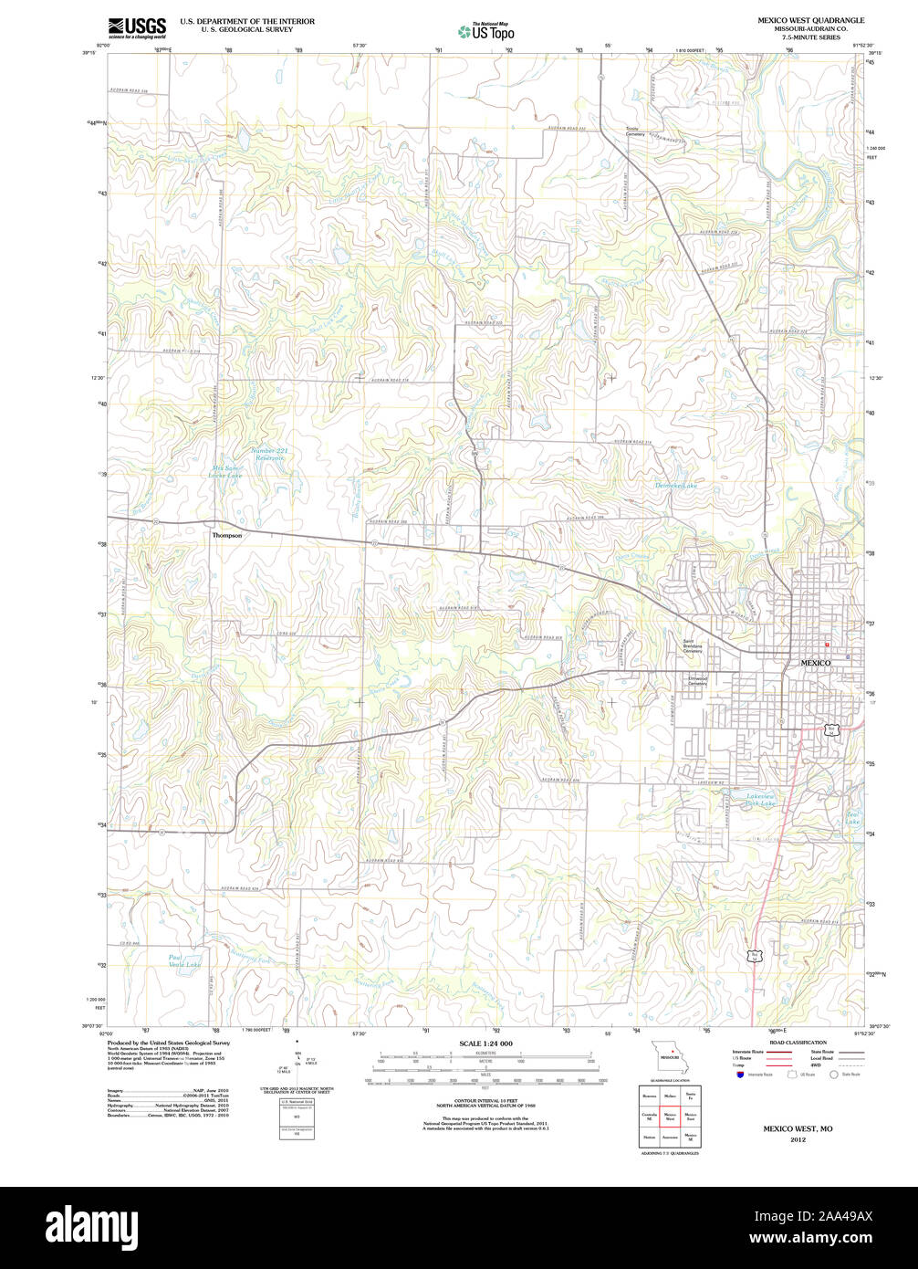 Mexico missouri map Cut Out Stock Images & Pictures - Alamy