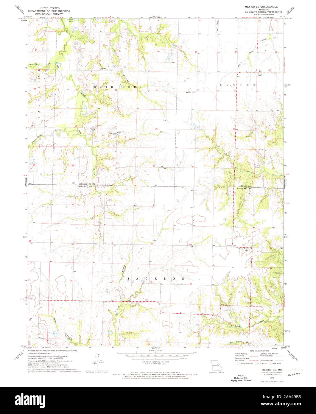 Mexico missouri map Cut Out Stock Images & Pictures - Alamy