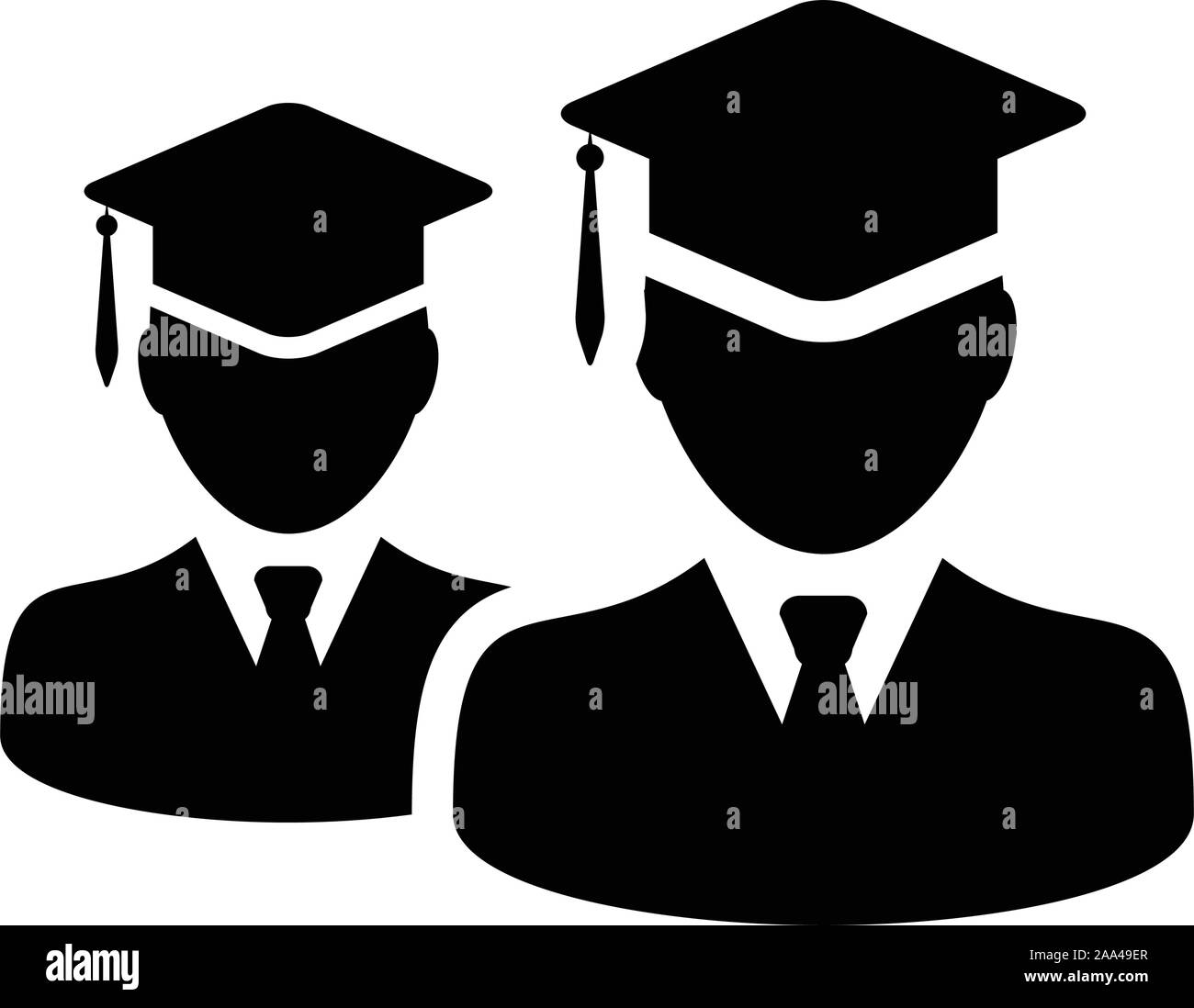 Learning icon vector male group of students person profile avatar with ...