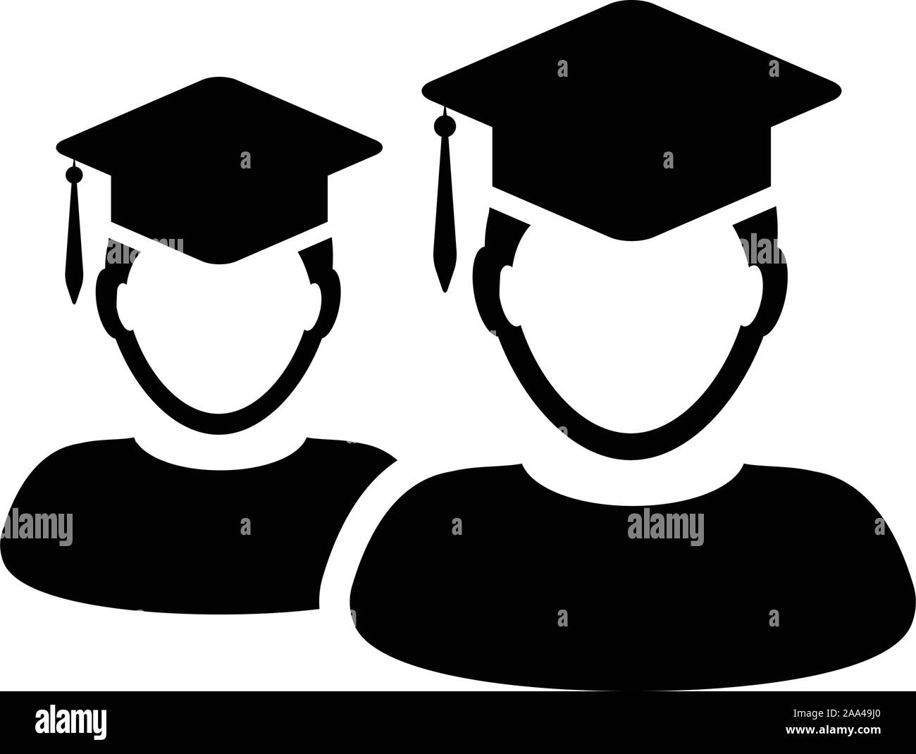 School icon vector male group of students person profile avatar with ...