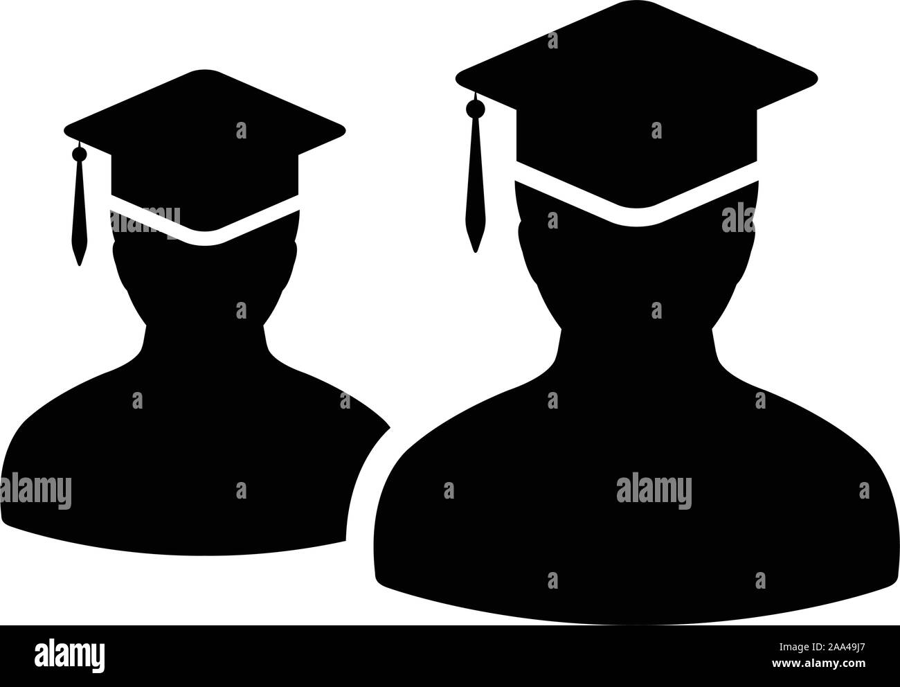 Academic icon vector male group of students person profile avatar with ...