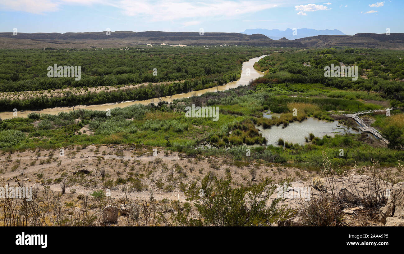 The Rio Grande seen from the Rio Grande Village Nature trail Stock ...