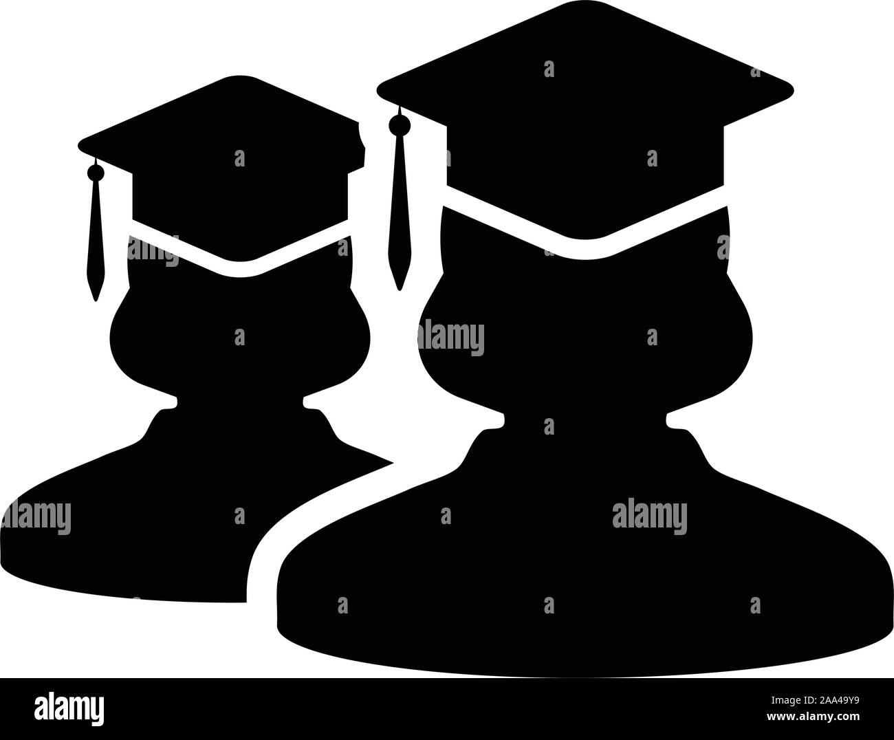 Knowledge icon vector female group of students person profile avatar ...