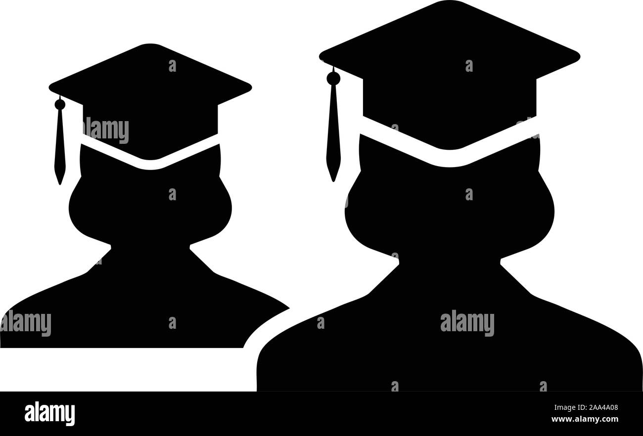 Knowledge icon vector female group of students person profile avatar ...