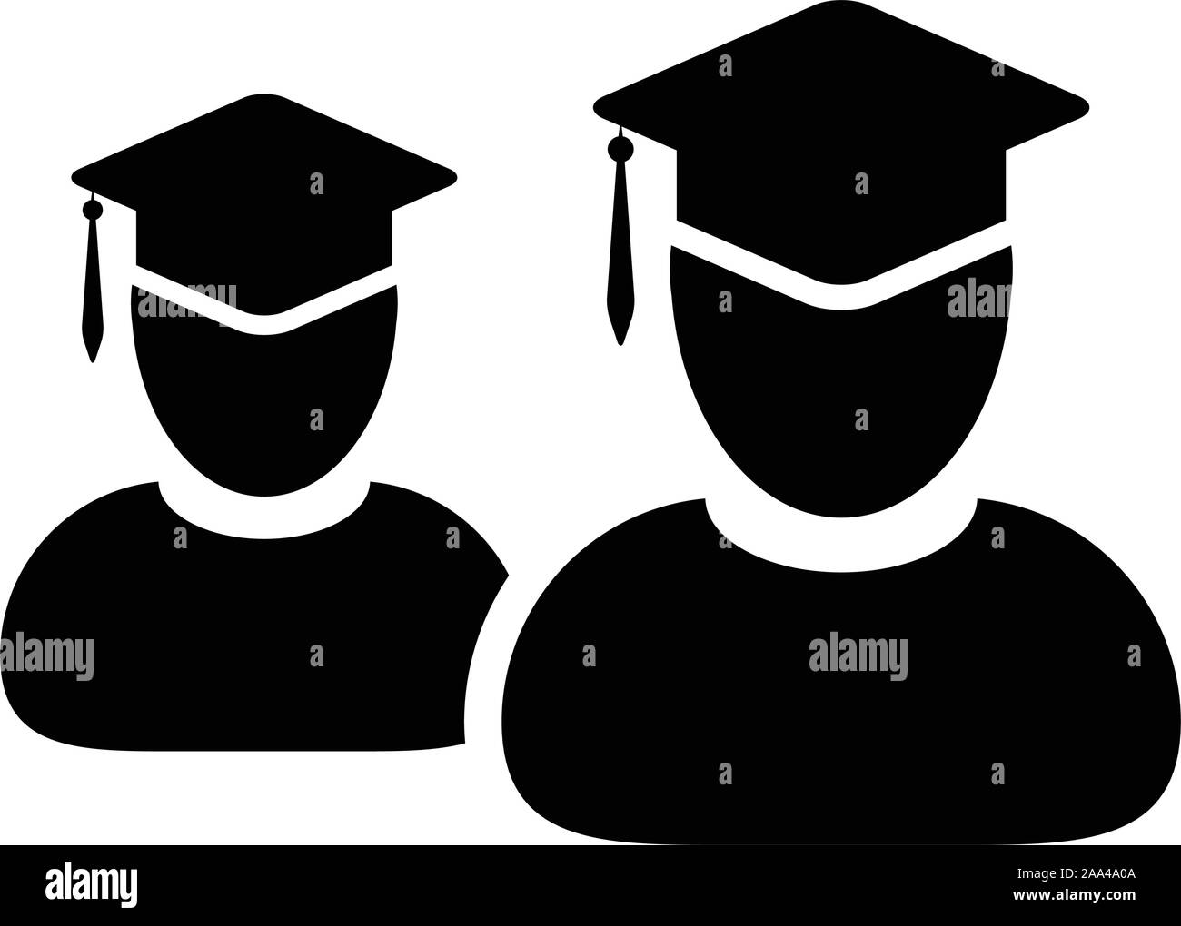 Degree icon vector male group of students person profile avatar with ...