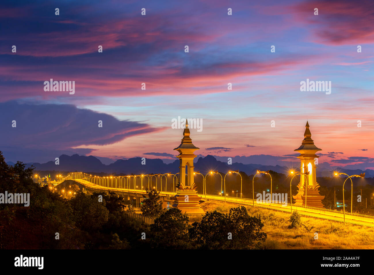 Friendship bridge laos hi-res stock photography and images - Alamy
