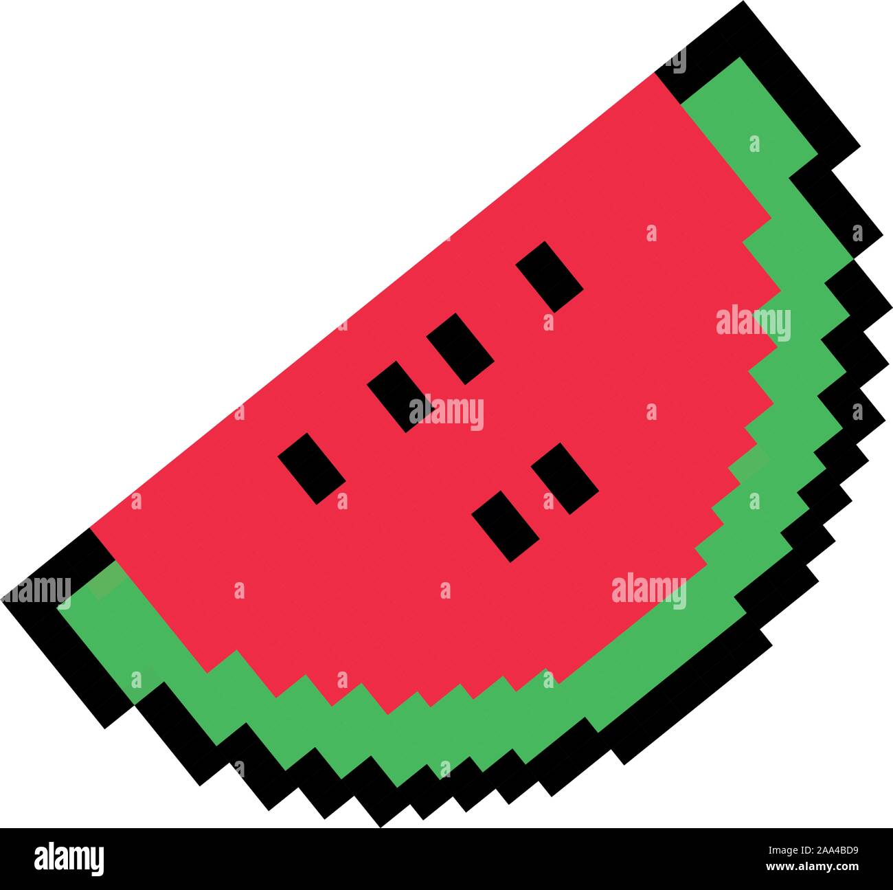 watermelon fruit 8 bits pixelated style icon Stock Vector Image & Art ...
