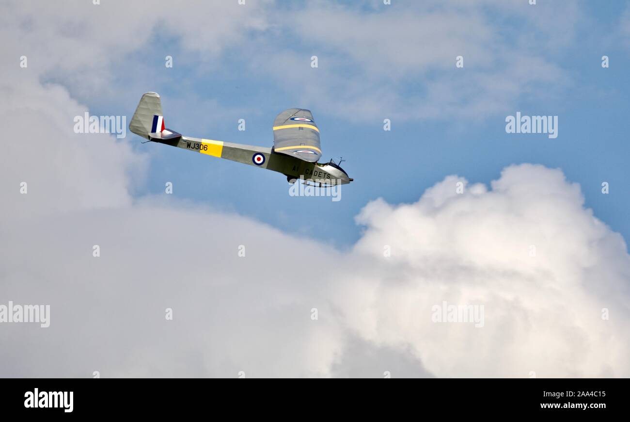 Slingsby T.21 airborne at Shuttleworth Military Airshow on the 7th July ...