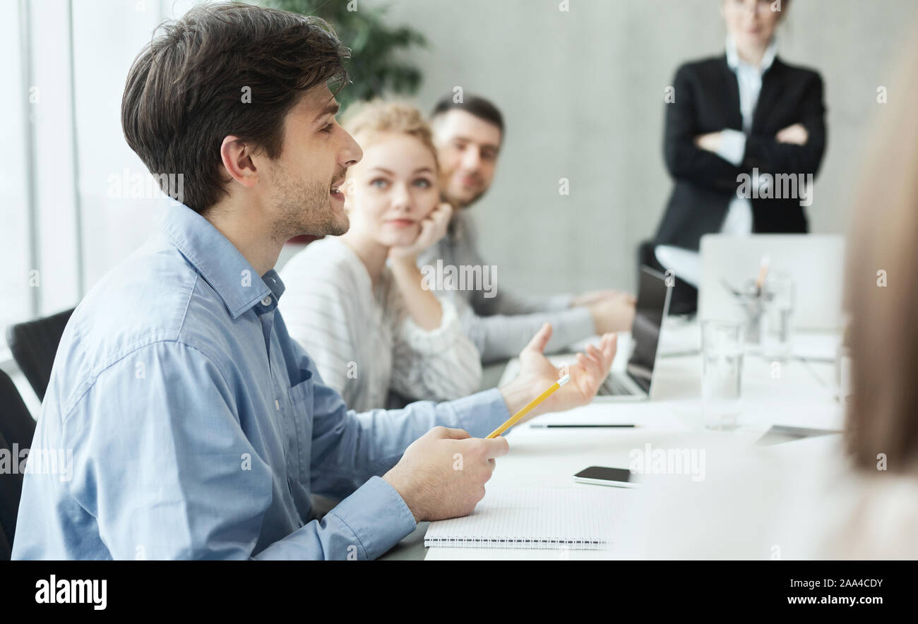 Group diverse colleagues sharing hi-res stock photography and images ...