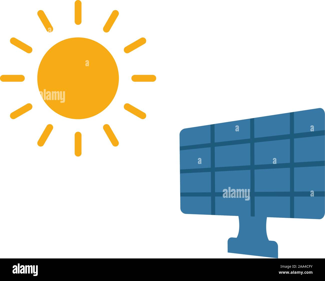 Solar Energy icon. Simple flat element from power and energy collection ...