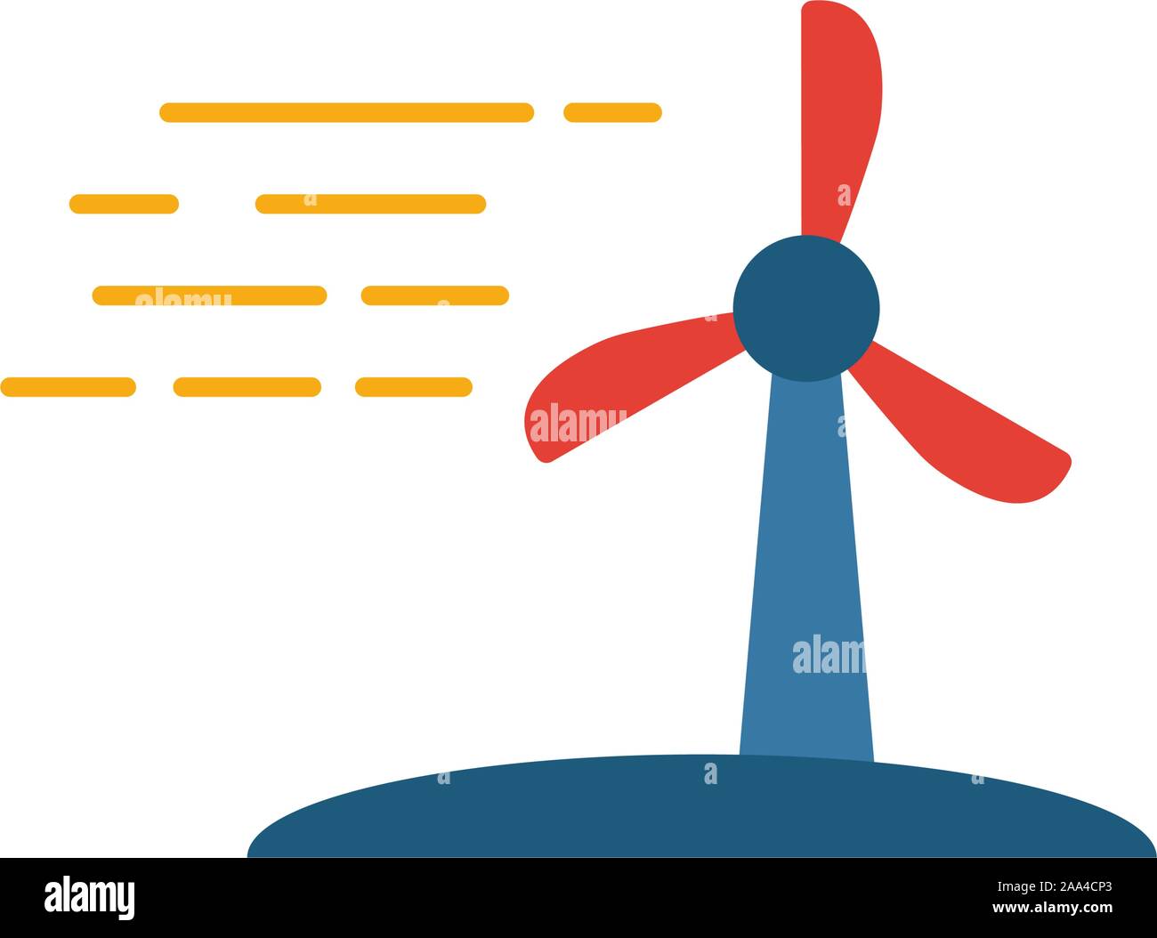Wind Energy icon. Simple flat element from power and energy collection ...