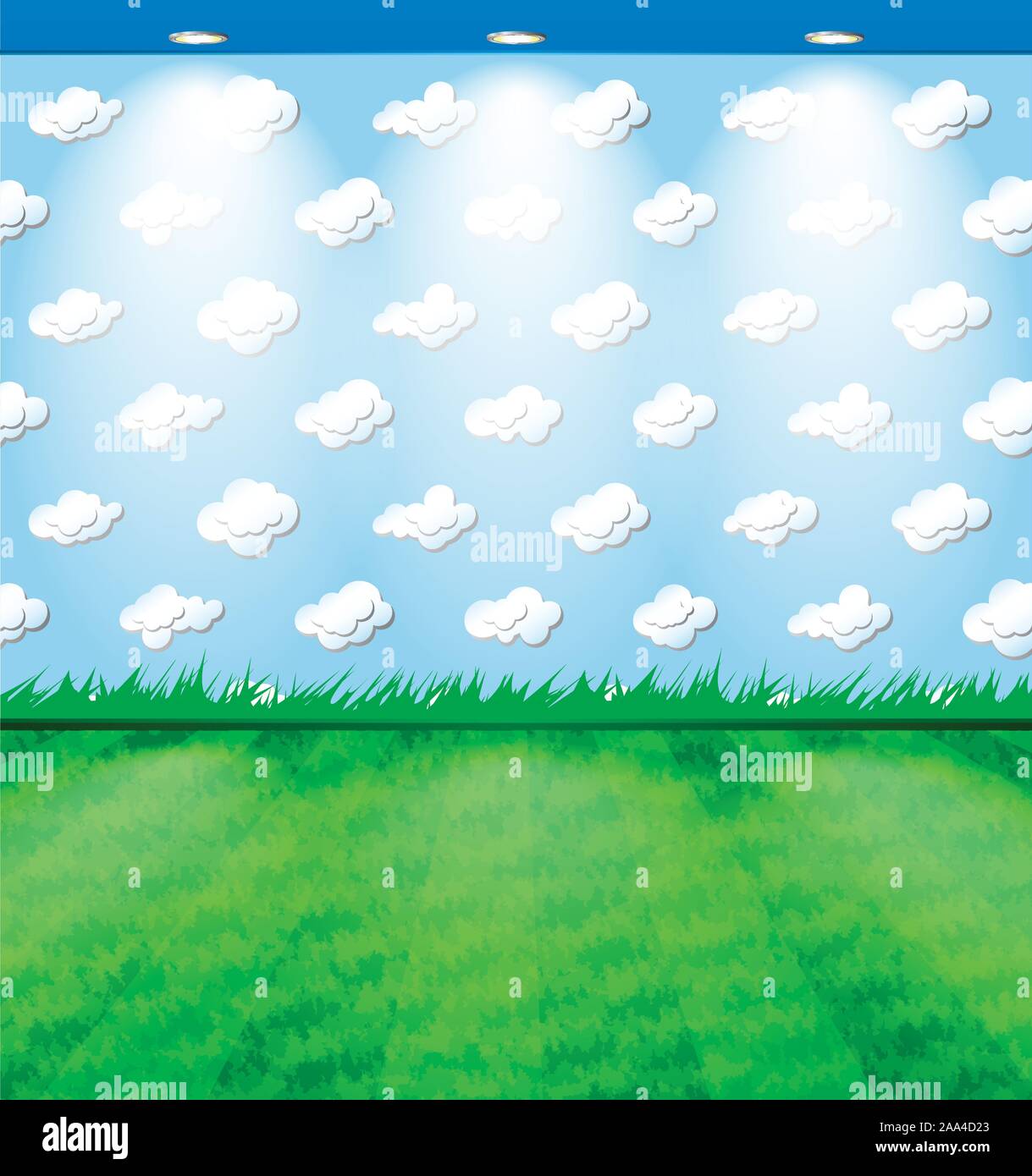 Eco themed room with grass Stock Vector Image & Art - Alamy