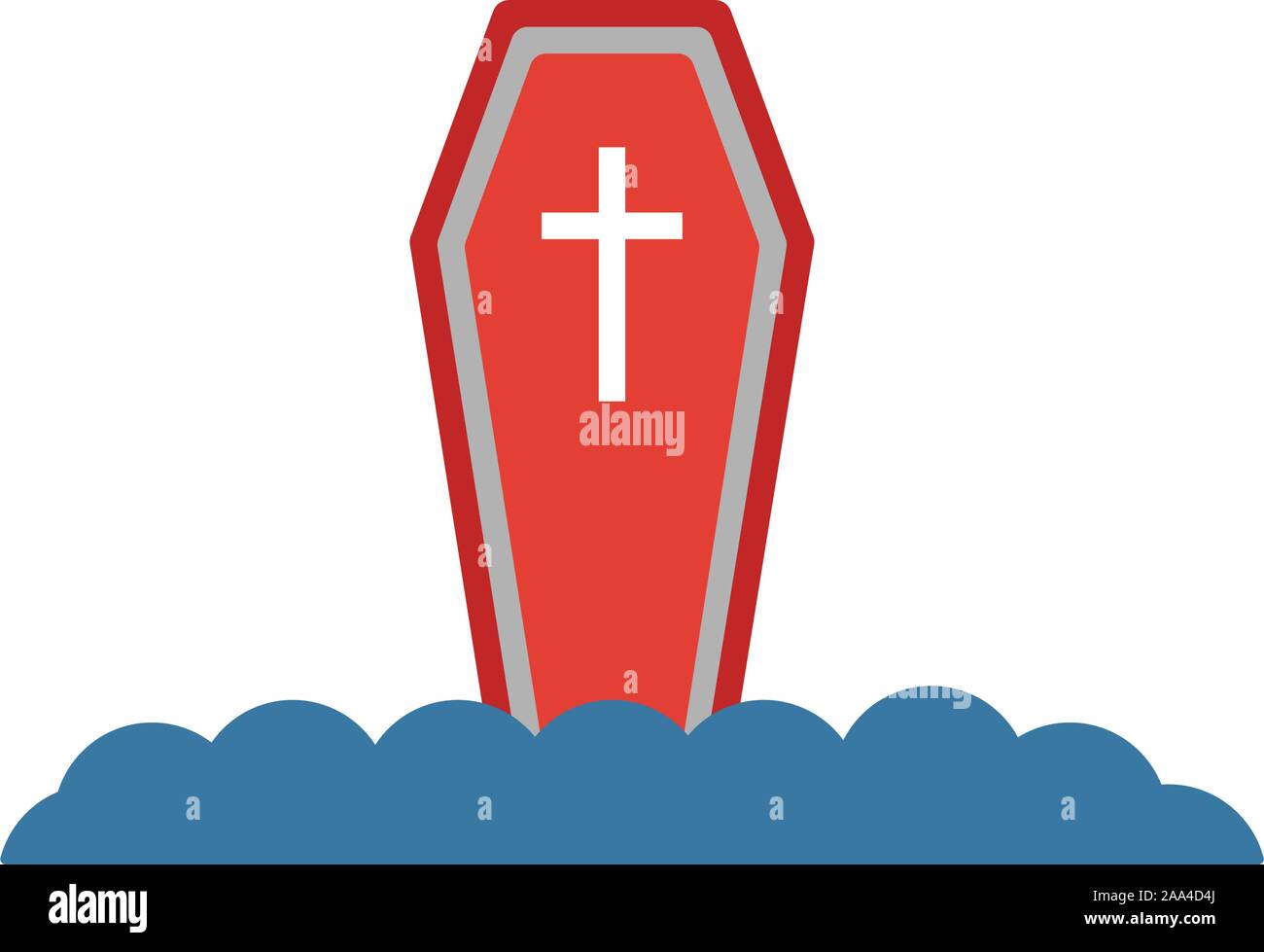 Coffin icon. Simple flat element from halloween collection. Creative ...