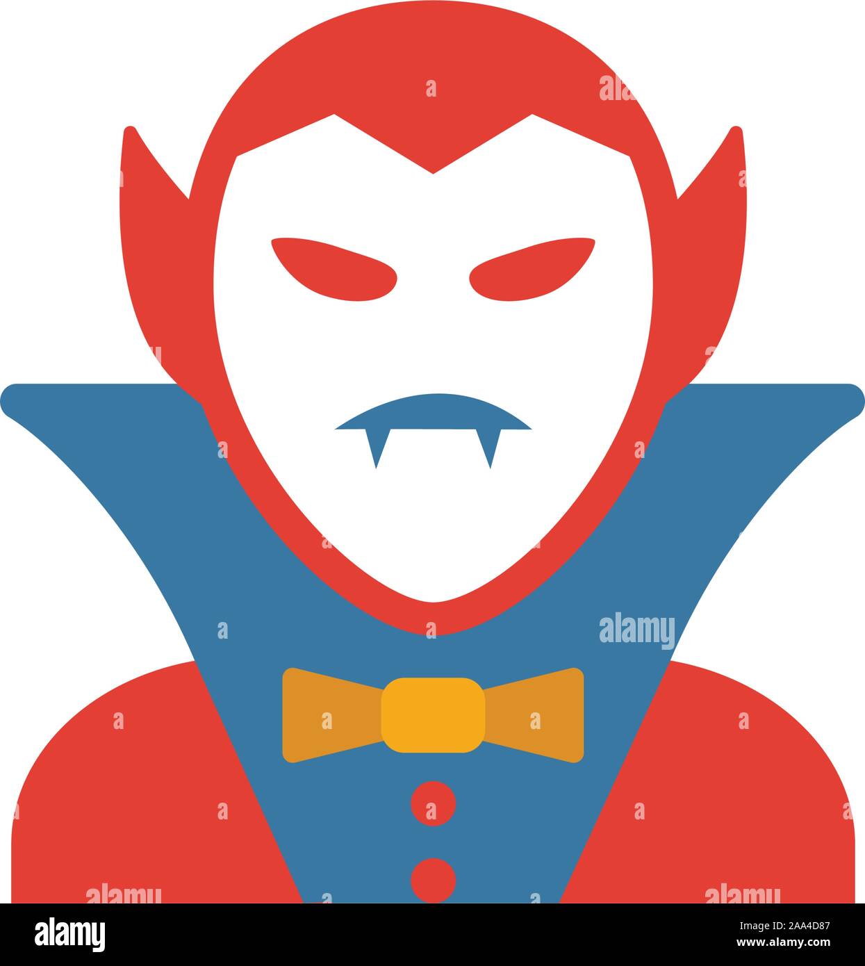 Vampire icon. Simple flat element from halloween collection. Creative ...