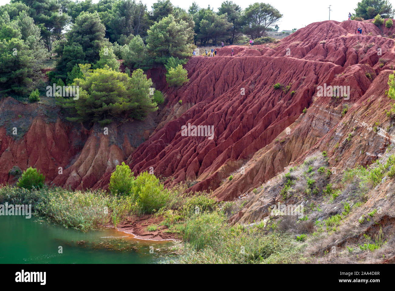 Lake of Bauxite, an abandoned and flooded bauxite quarry near Otranto ...