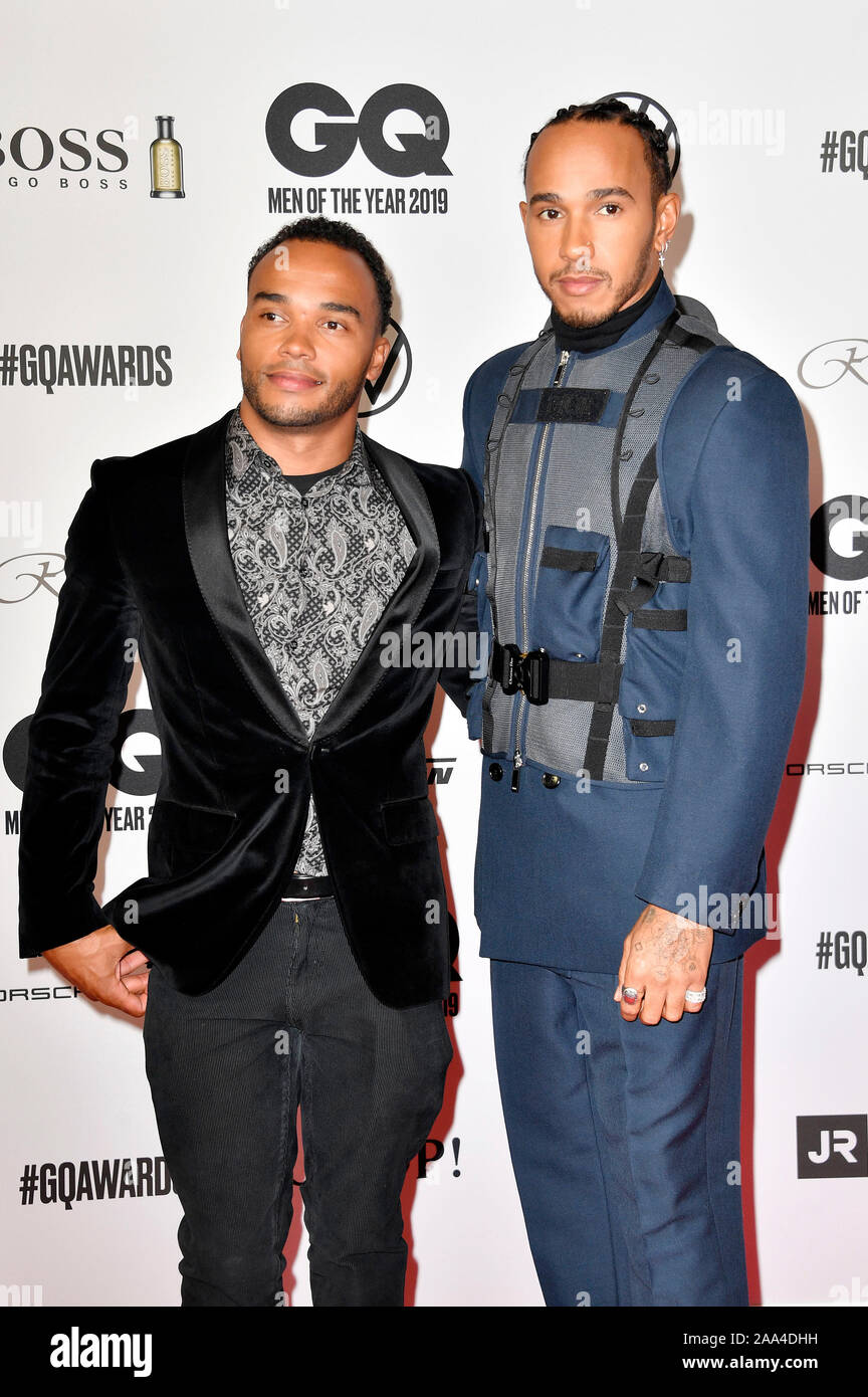 Nicolas Hamilton and Lewis Hamilton attending the 21st GQ Men of the ...