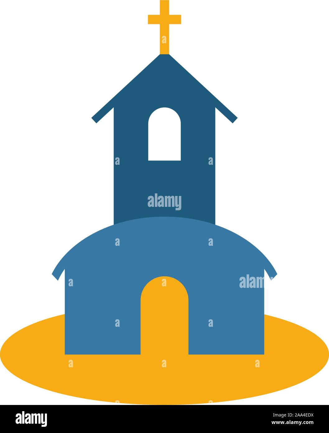 Church icon. Simple flat element from honeymoon collection. Creative ...