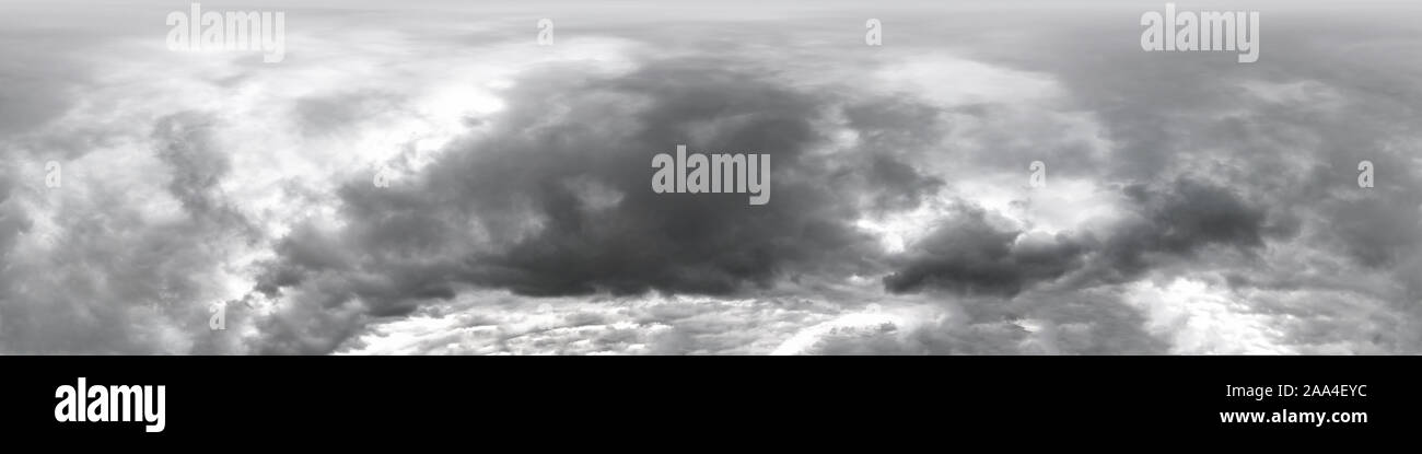 gray sky with rain storm clouds. Seamless hdri panorama 360 degrees ...