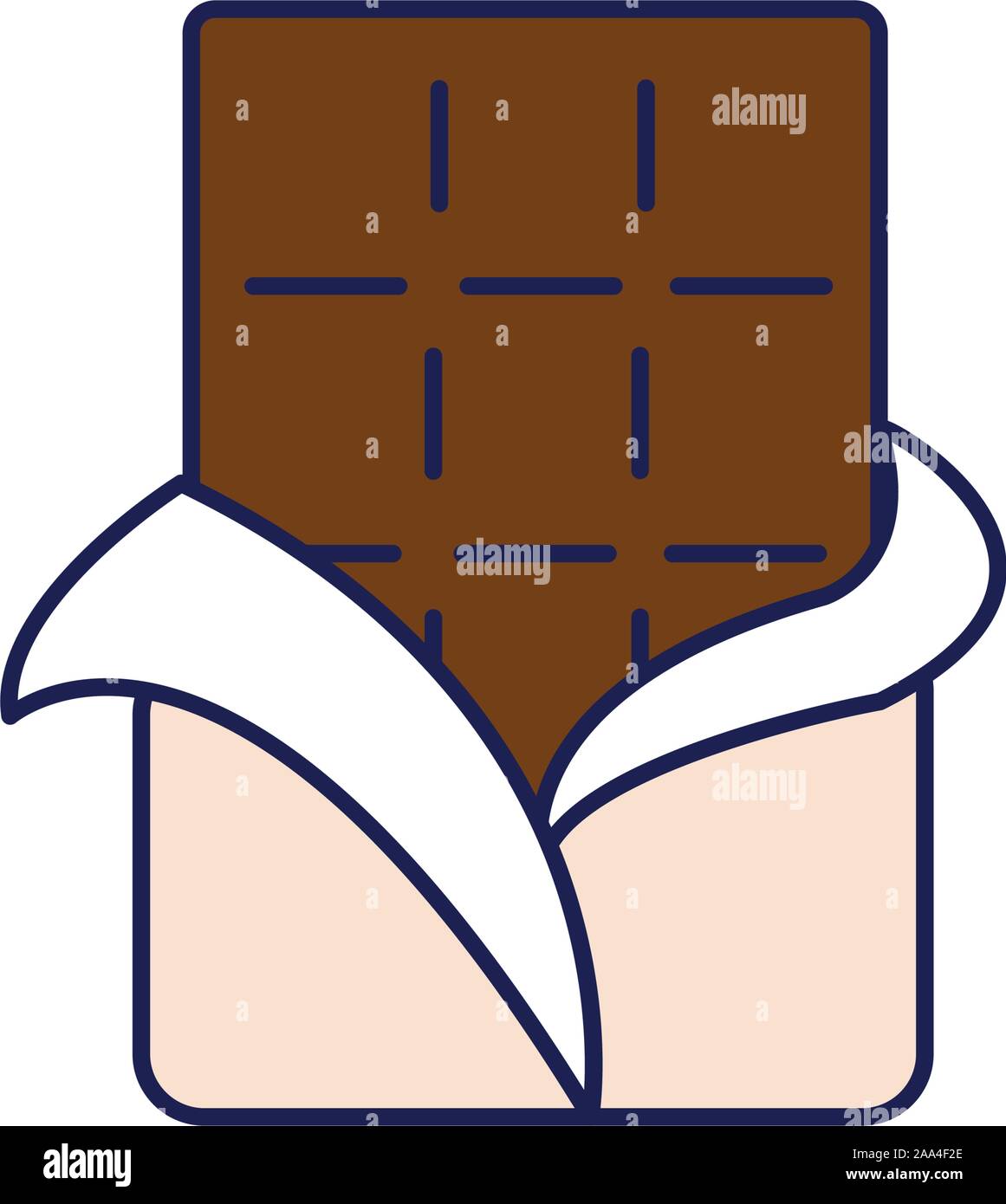 delicious chocolate bar healthy food icon Stock Vector Image & Art - Alamy