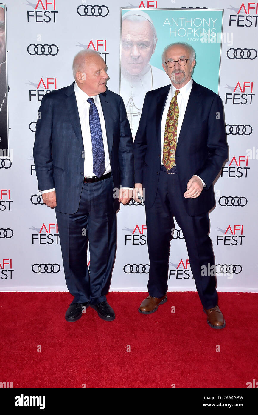 Anthony Hopkins and Jonathan Pryce attending 'The Two Popes' Gala ...