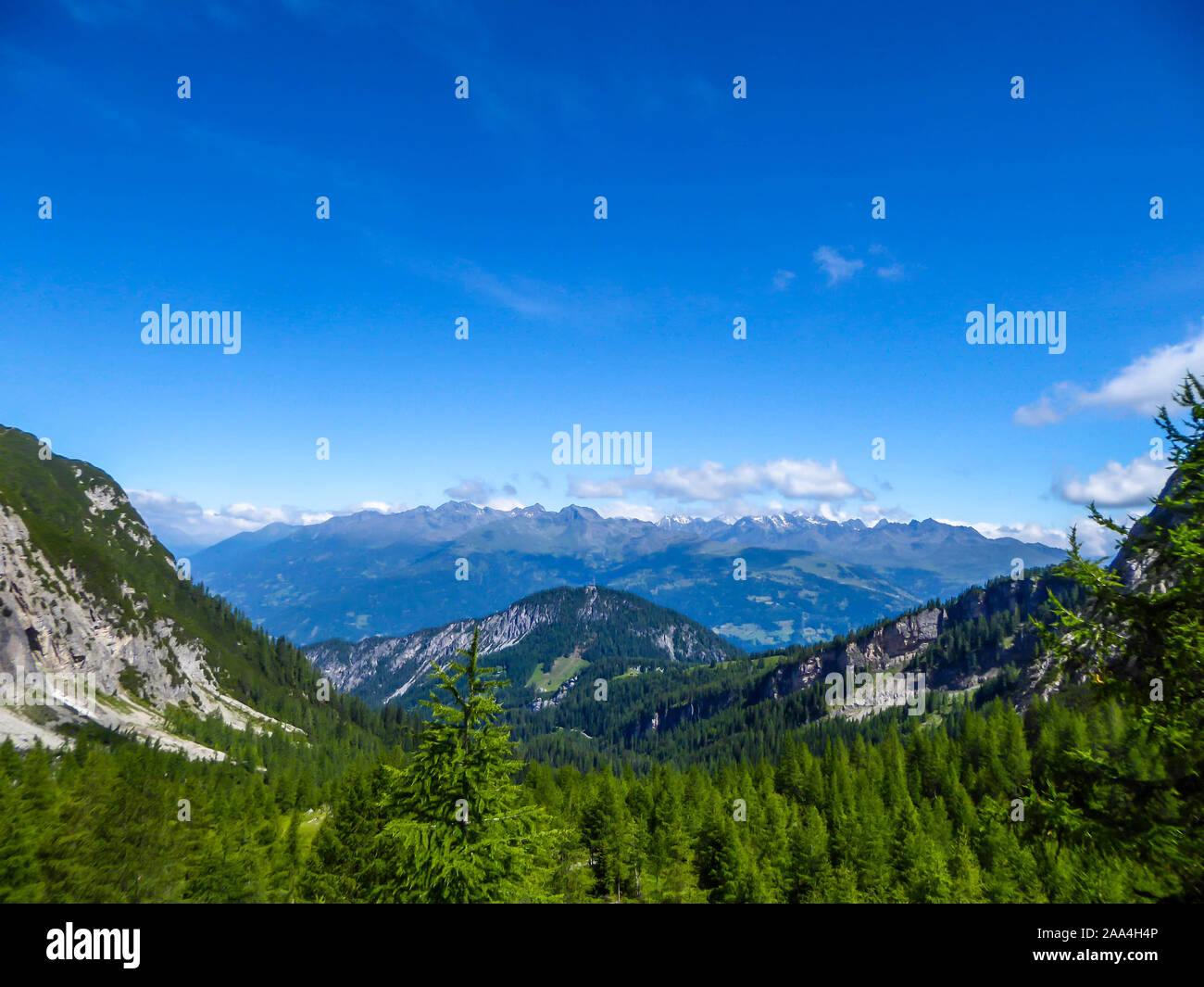 A beautiful panorama of Dolomites in Lienz, Austria. Mountain range is ...