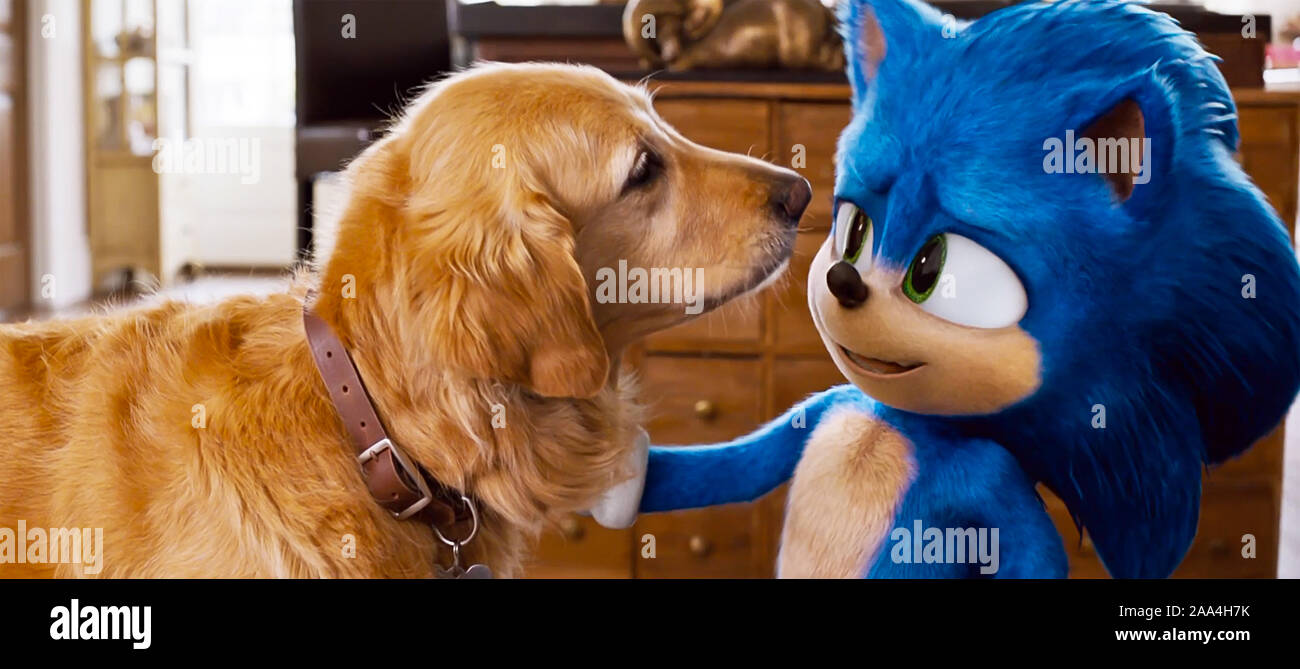 USA. A scene from the ©Paramount Pictures new movie: Sonic the Hedgehog ...