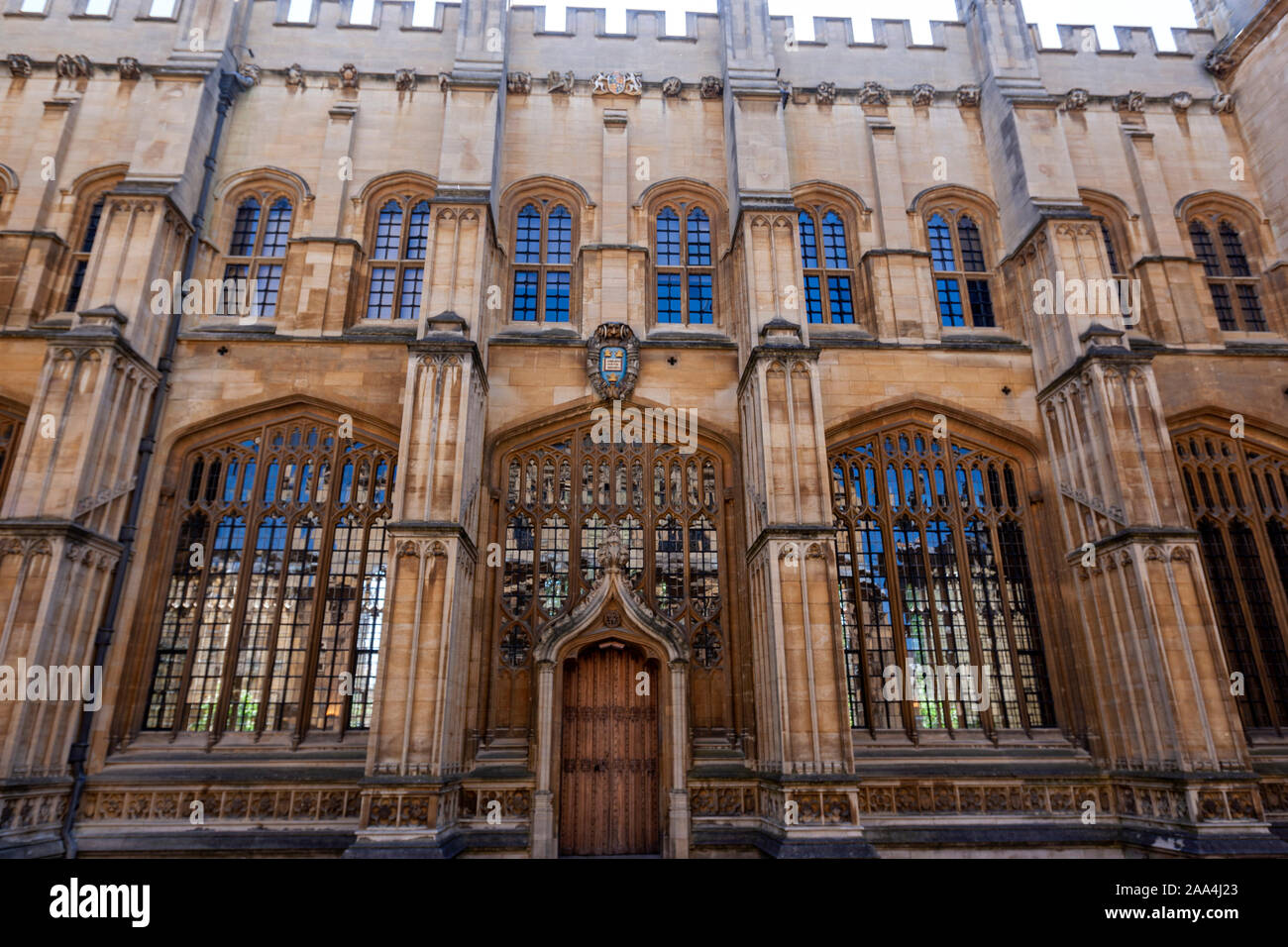 The external door, added by Christopher Wren, for access to the ...