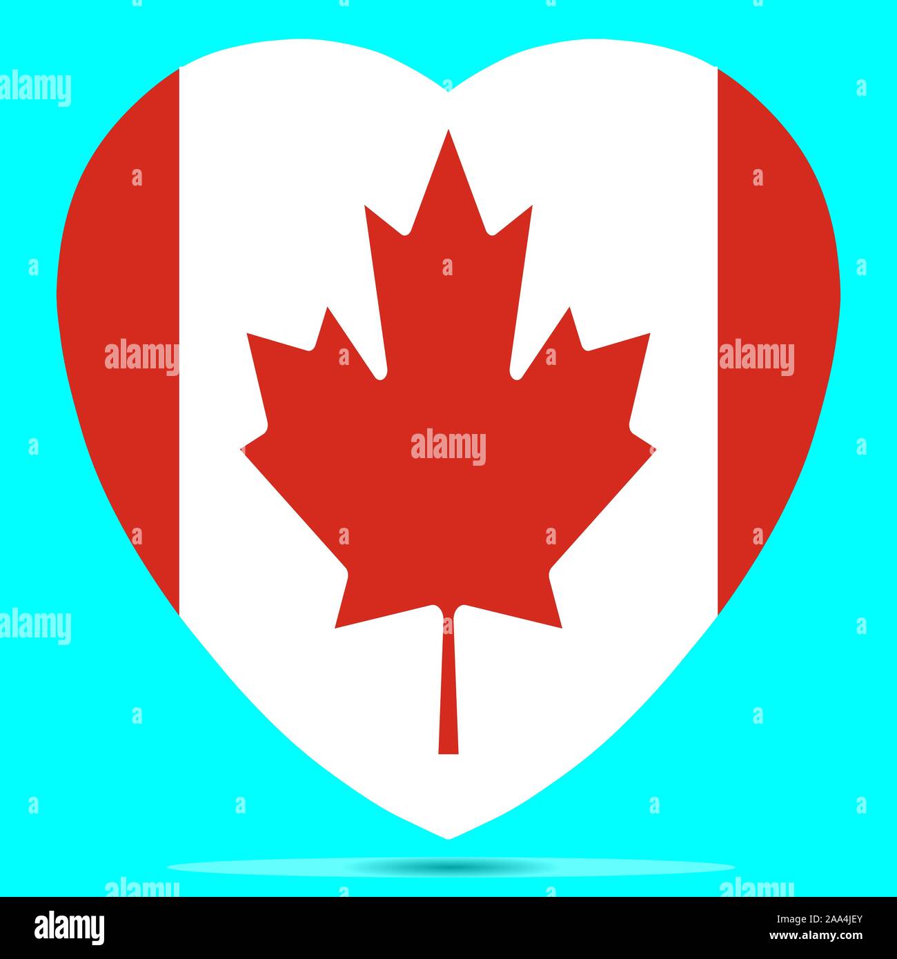 Canadian flag in heart shape hi-res stock photography and images - Alamy