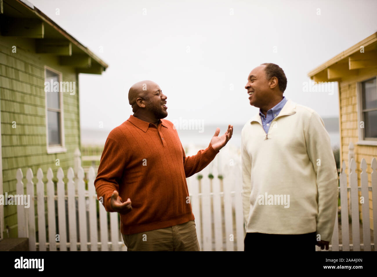 Two men smiling hi-res stock photography and images - Alamy