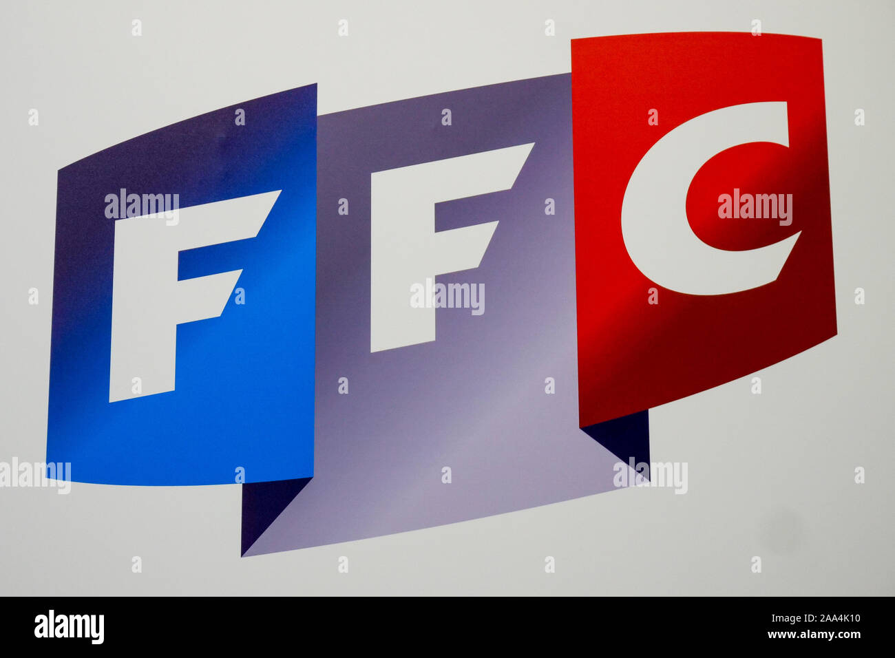 Logo of the FFC - French Federation of coachwork, France Stock Photo ...