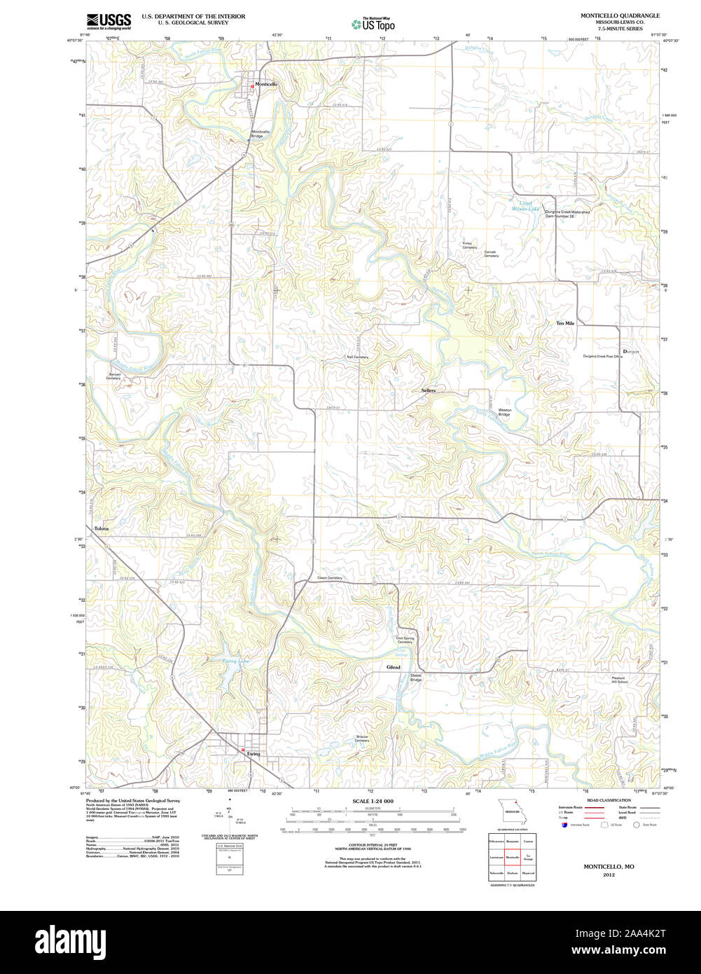 Map of monticello missouri hi-res stock photography and images - Alamy
