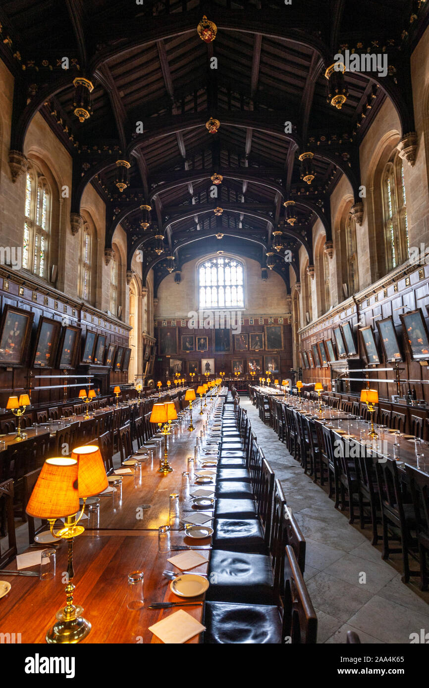 Ceiling of the The Great Hall, dining room, Christ Church college of ...