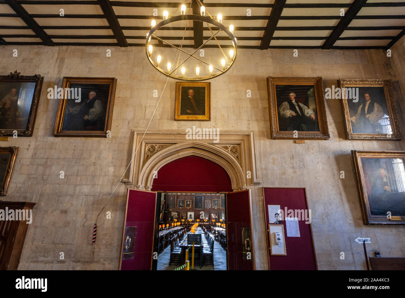 Entrance to The Great Hall, dining room, Christ Church college of ...