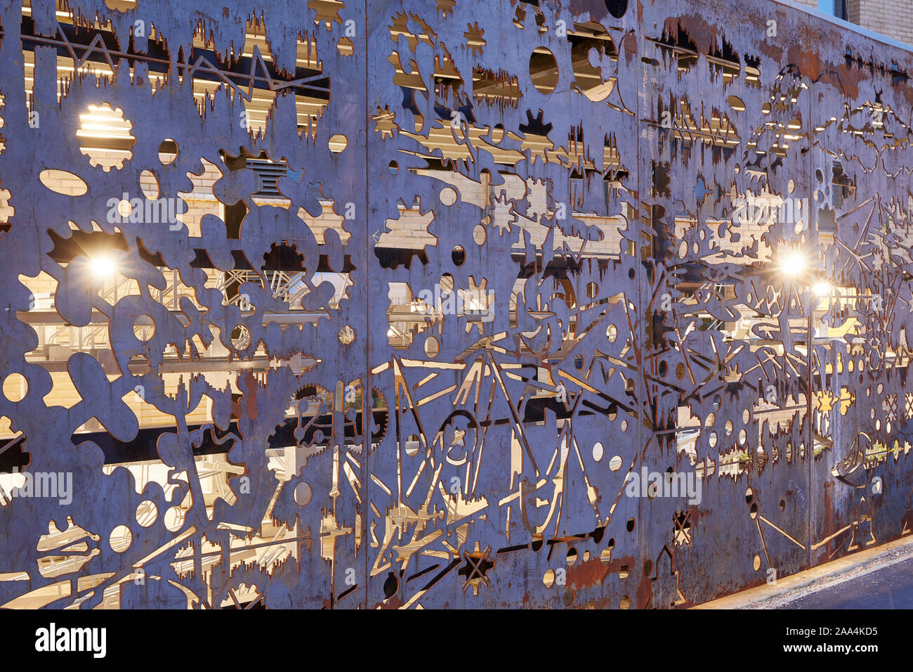 Laser cut metal screen. Anglia House, Cambridge, United Kingdom ...