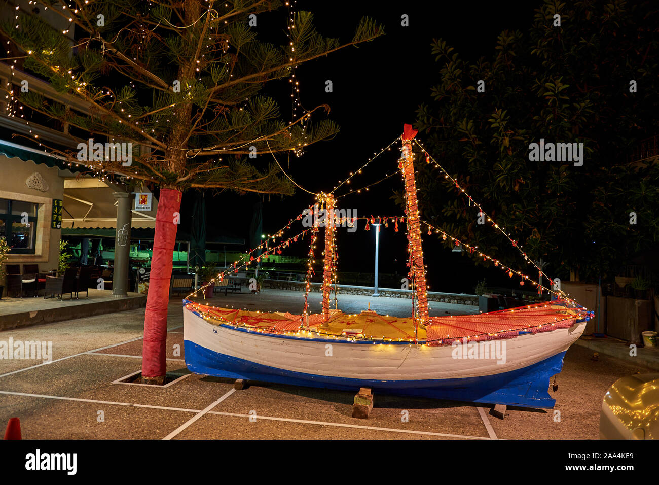 Greece christmas ship hi-res stock photography and images - Alamy