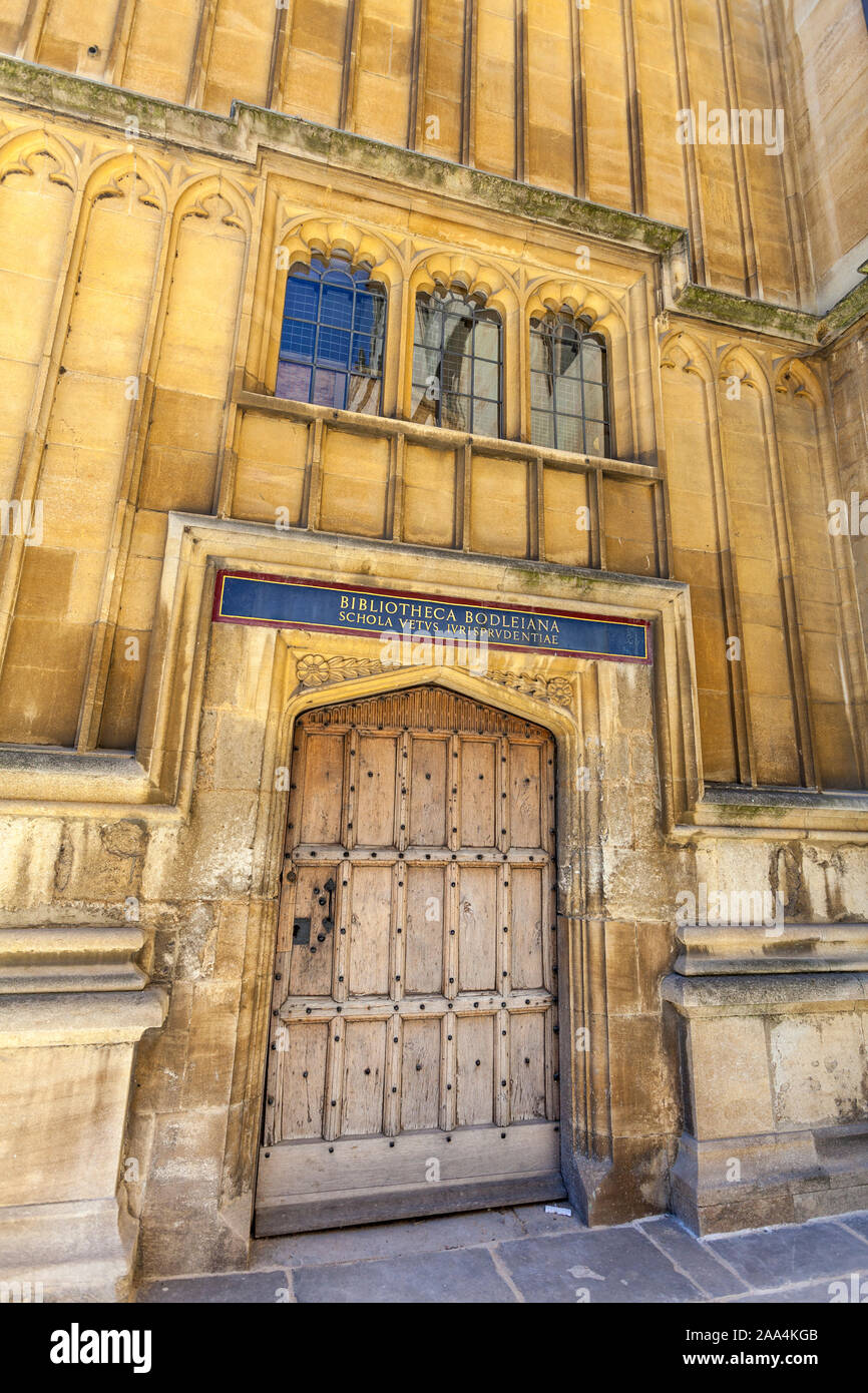 Oxfords Bodleian Library Entrance Oxford Oxfordshire England Uk