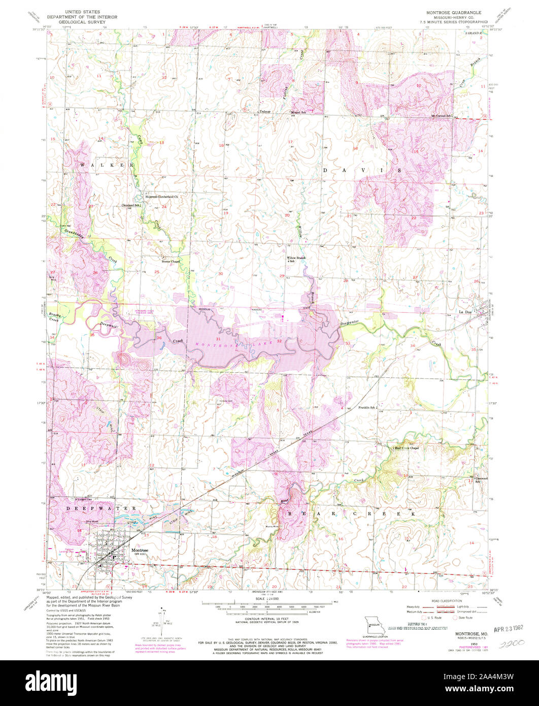 Map of montrose missouri hi-res stock photography and images - Alamy