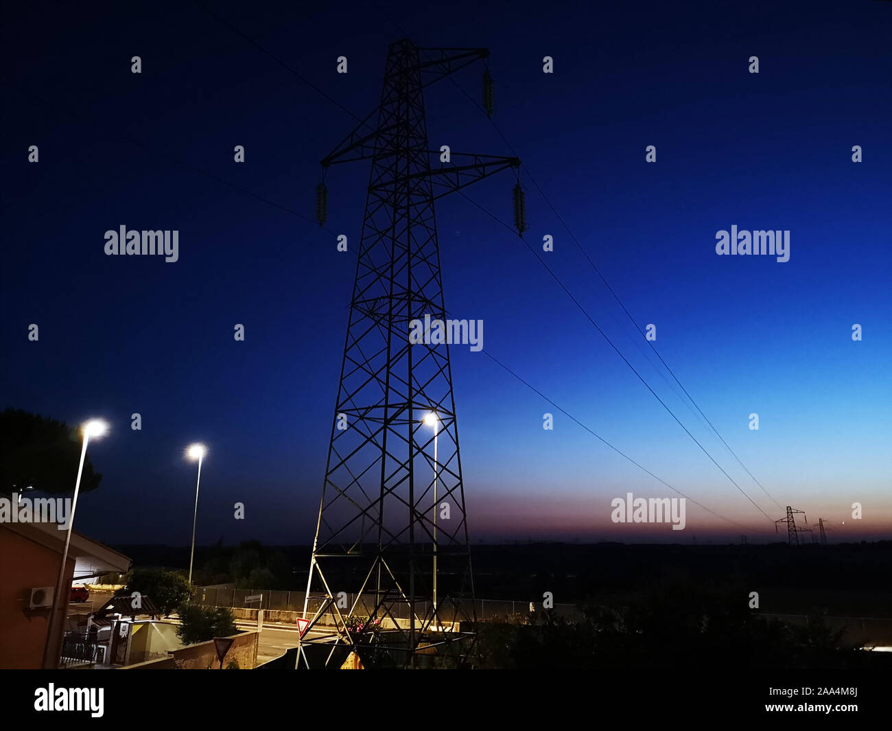Power pylon italy hi-res stock photography and images - Alamy