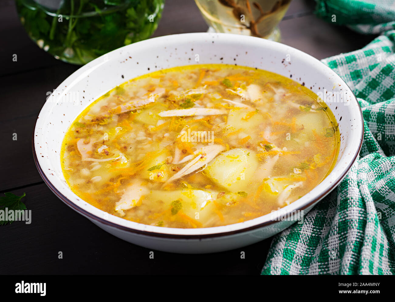 Soup with groats hi-res stock photography and images - Alamy