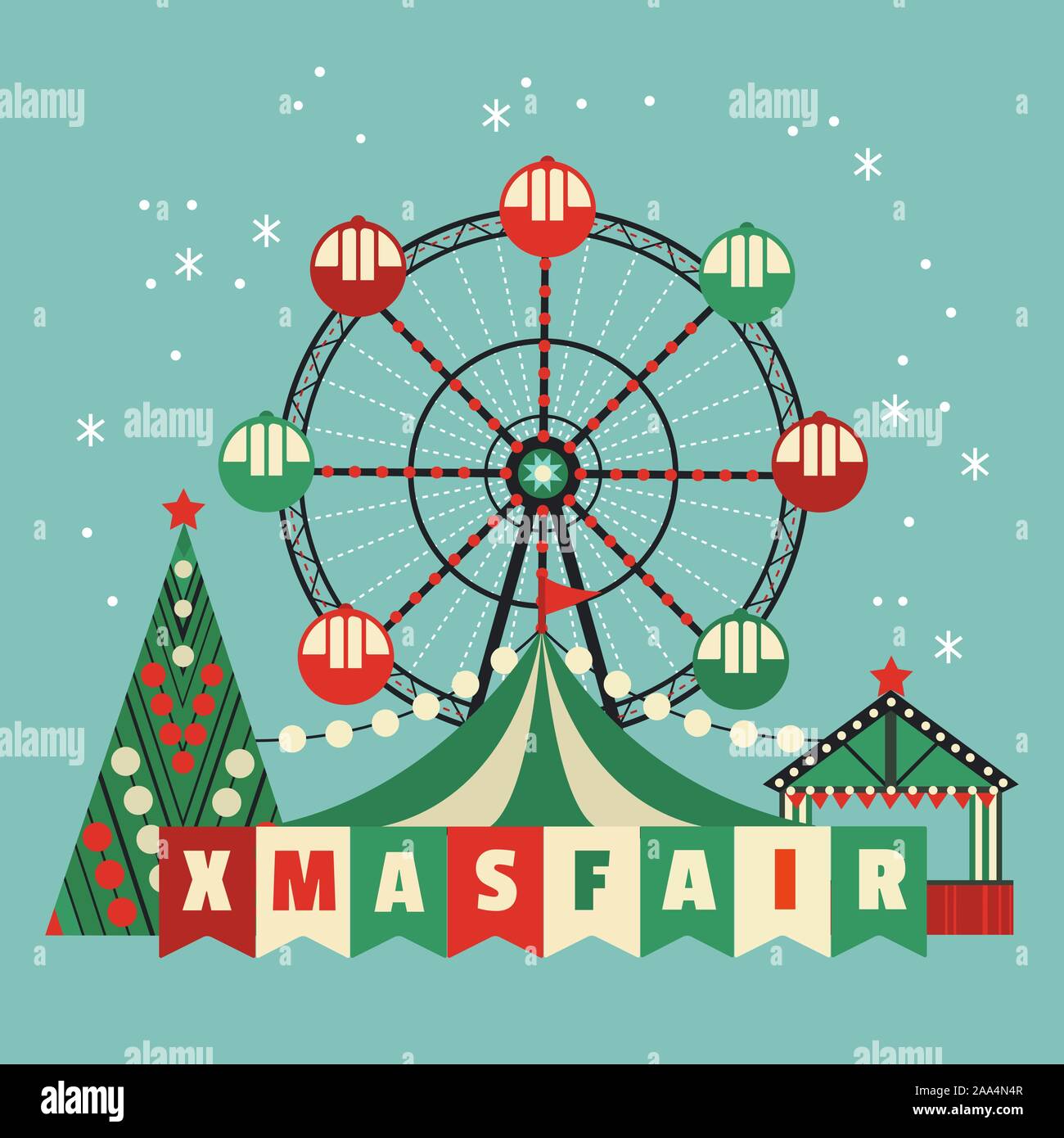 Fun fair christmas market Stock Vector Images - Alamy