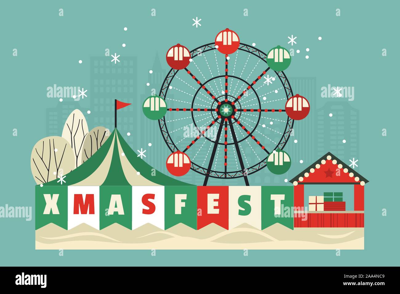 Fun fair christmas market Stock Vector Images - Alamy