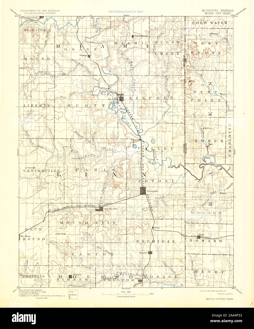 Map of mound city missouri hi-res stock photography and images - Alamy