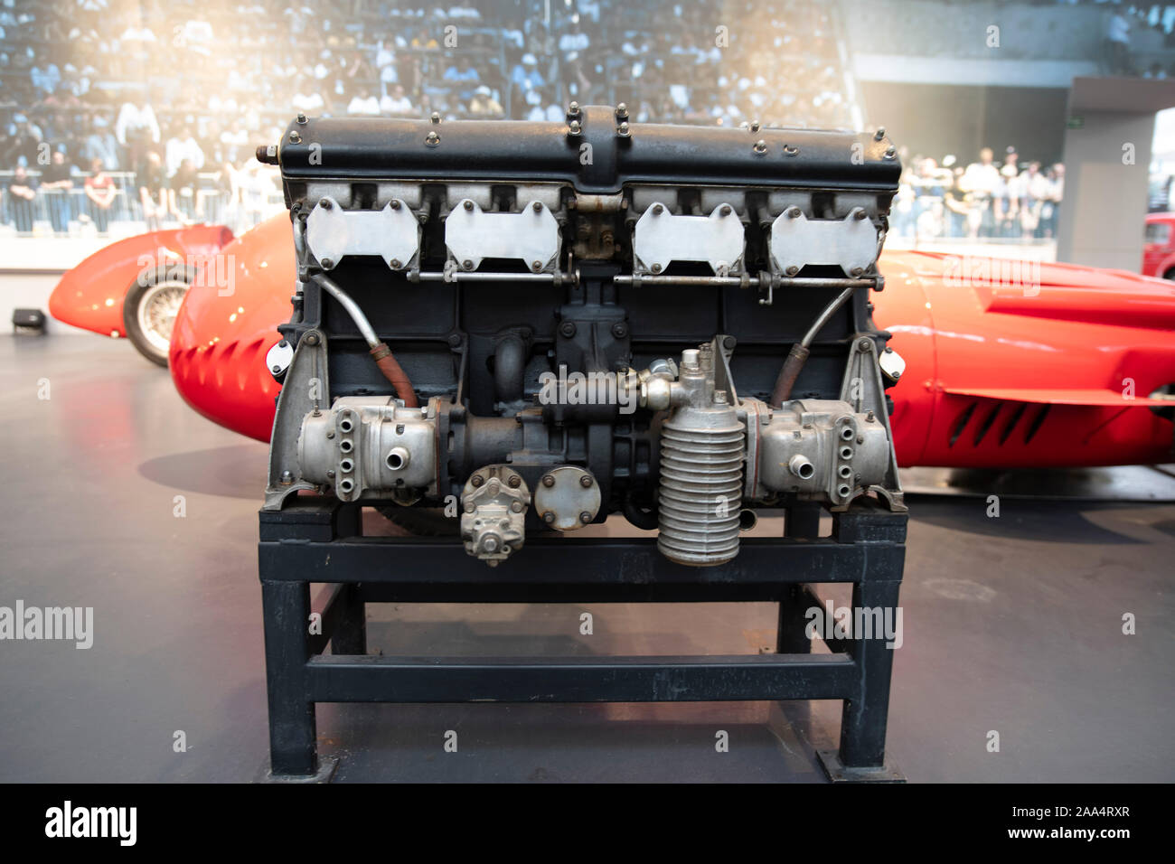 Engine of an old car out of the car Stock Photo - Alamy