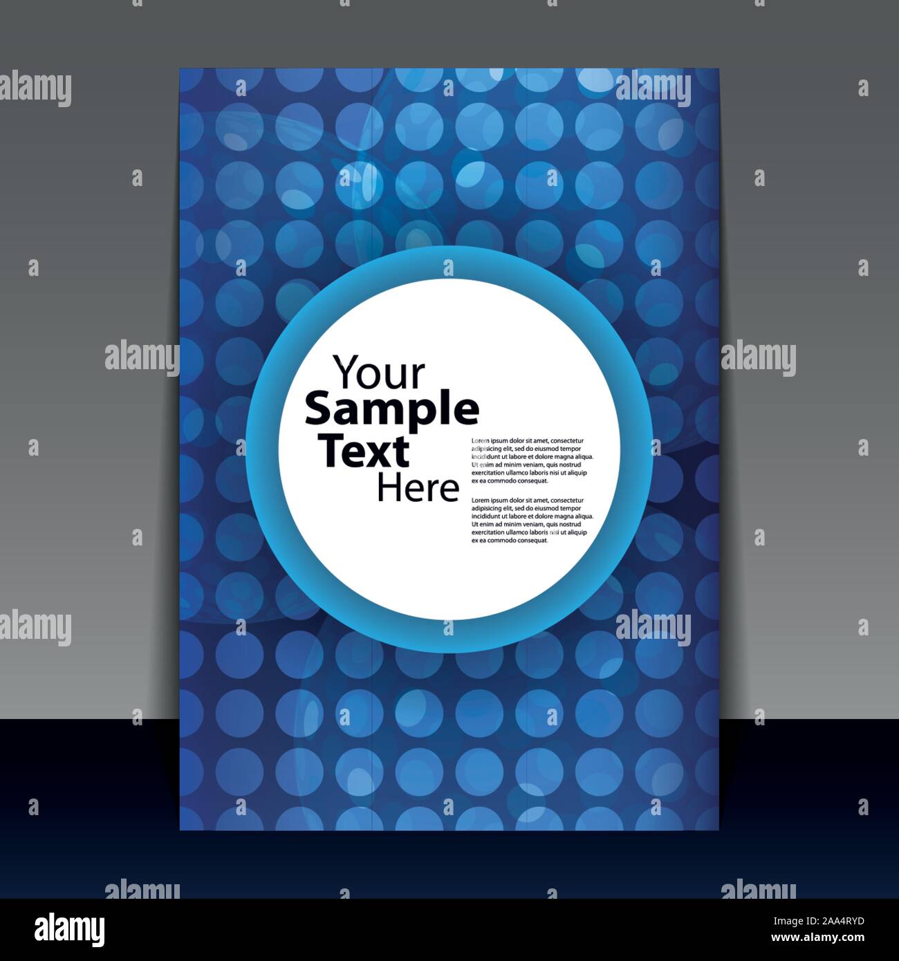 Blue Flyer or Cover Design with Transparent Spotted, Perforated ...