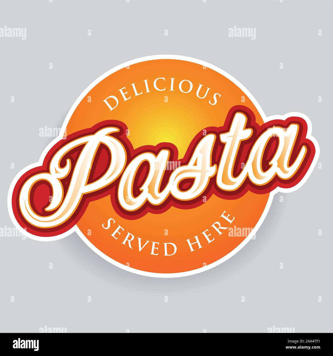 Delicious Pasta lettering retro sign Stock Vector Image & Art - Alamy