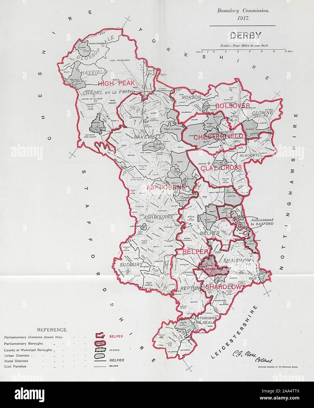 Derby england map hi-res stock photography and images - Alamy