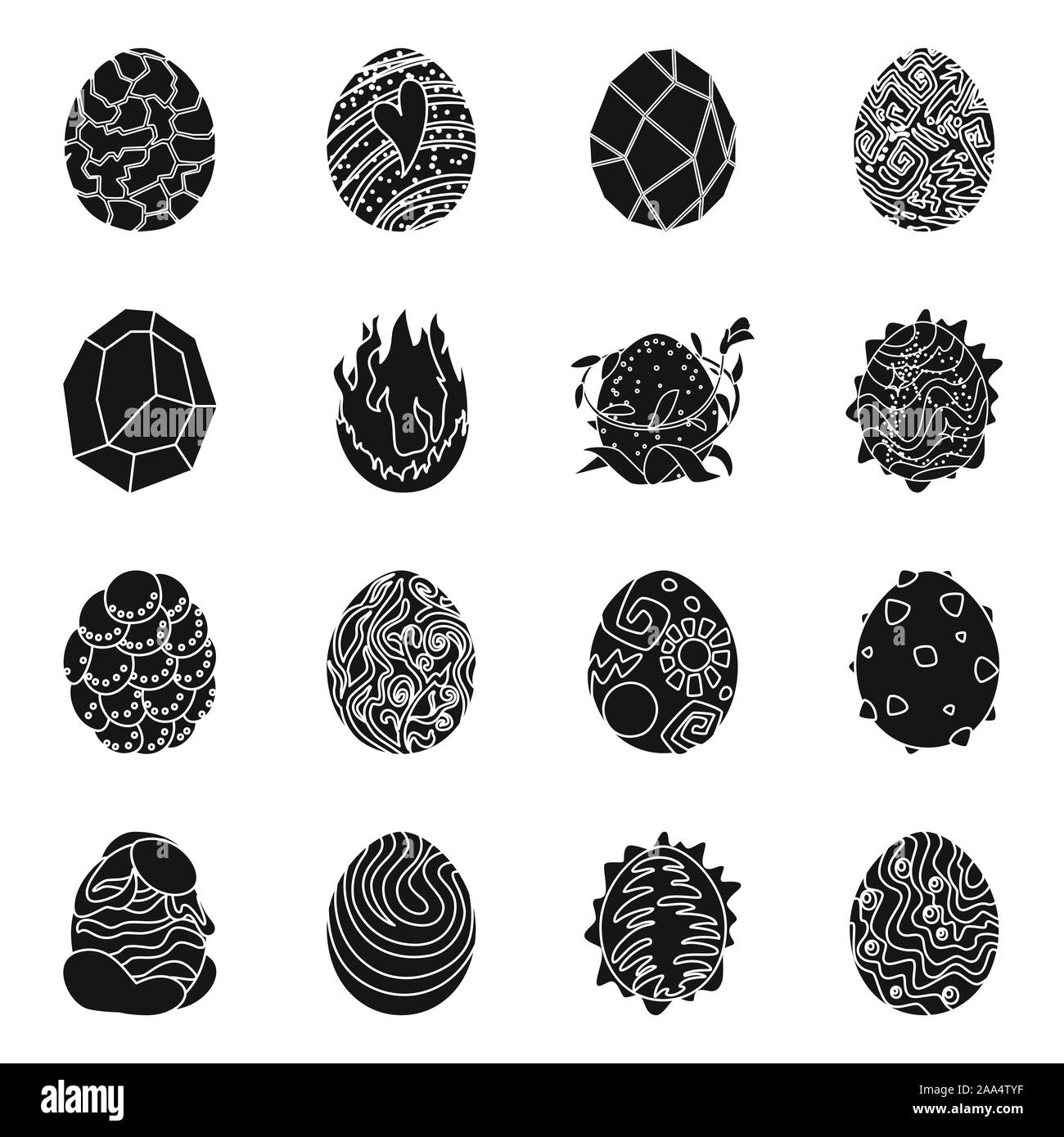 Vector design of fantastic and cute logo. Set of fantastic and magic ...