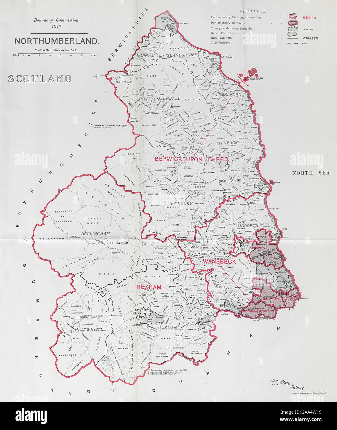 Northumberland outline hi-res stock photography and images - Alamy